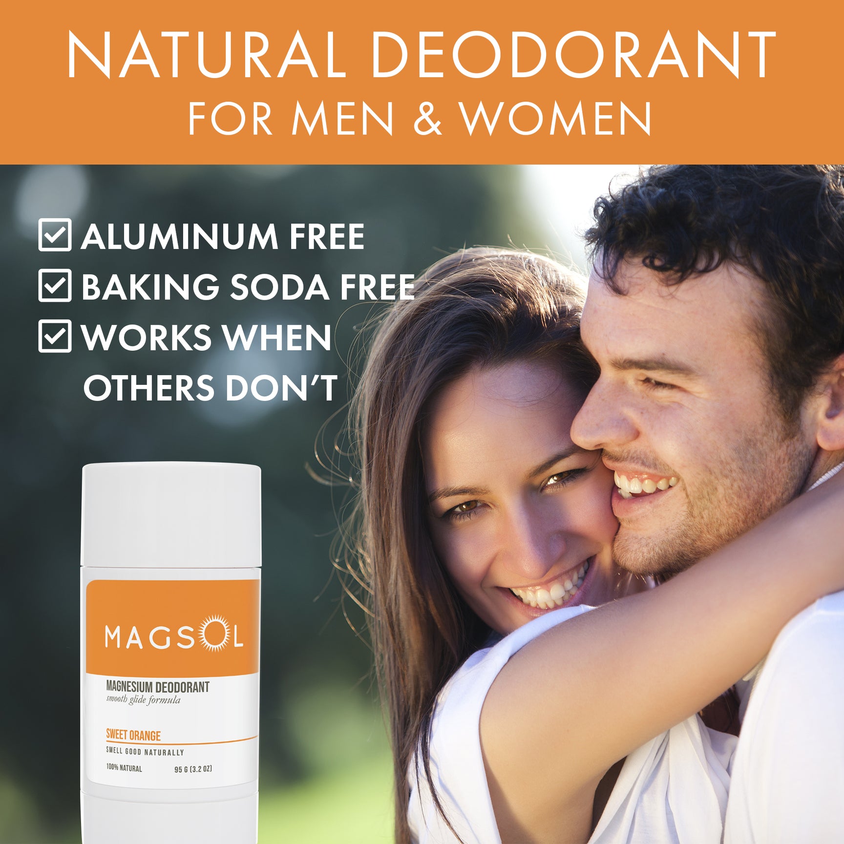 Best Natural Sweet Orange Deodorant for Men & Women - MAGSOL