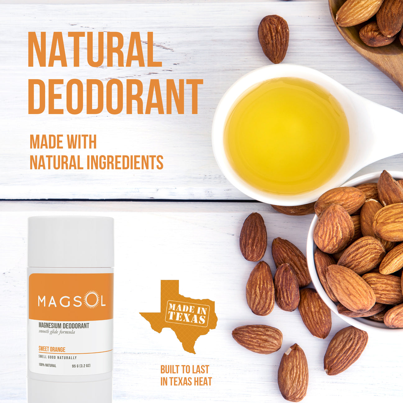 Best Natural Sweet Orange Deodorant for Men & Women - MAGSOL